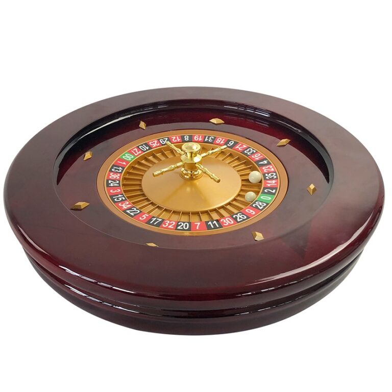 22" Dark Mahogany Roulette Wheel - The Best Poker Site