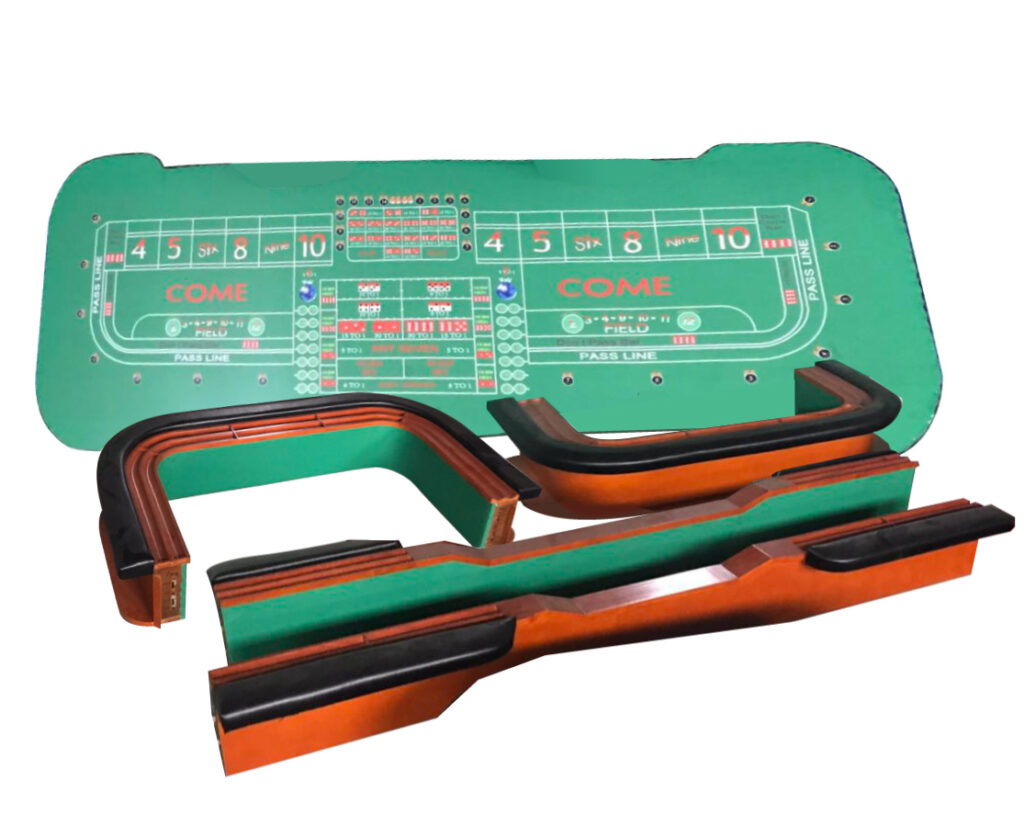 11.5 foot 137" Craps Table Green Felt - ideal for a home game room ...